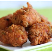 Simple, tasty chilli bites traditional Indian cooking Snack
