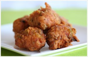 Simple, tasty chilli bites traditional Indian cooking Snack