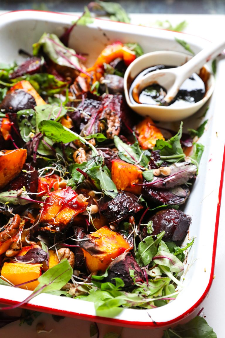 Warm Butternut and Beetroot Salad with Balsamic Reduction - Just Easy ...