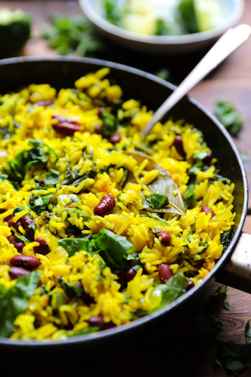One Pan Turmeric Rice and Beans Vegan Dinner - Just Easy Recipes