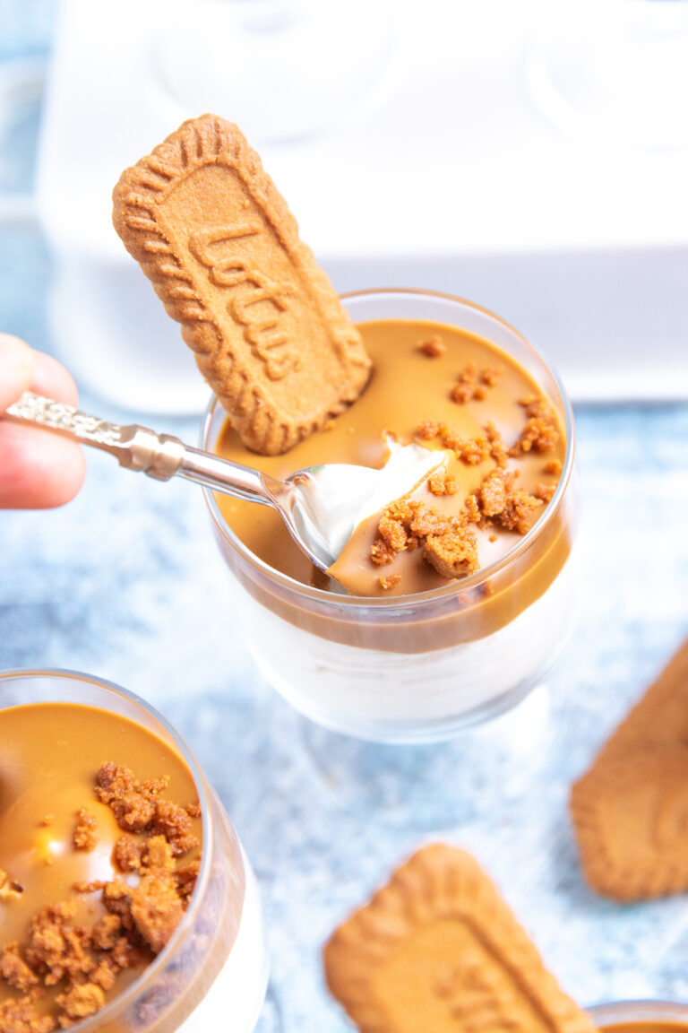 No-Bake Biscoff Cheesecake Cups - Just Easy Recipes