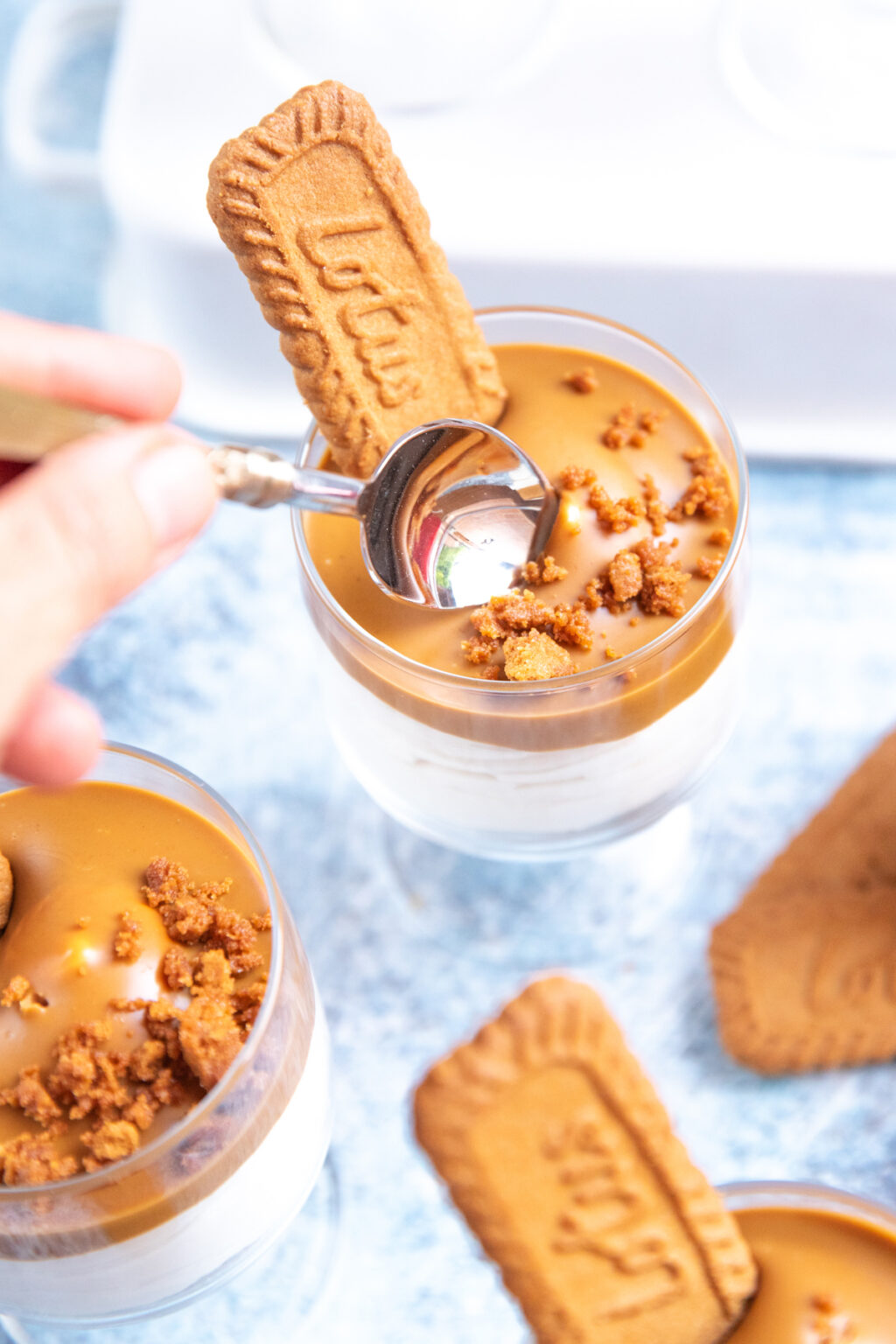 No-Bake Biscoff Cheesecake Cups - Just Easy Recipes