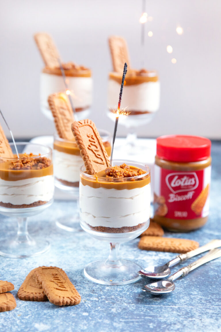 No-Bake Biscoff Cheesecake Cups - Just Easy Recipes