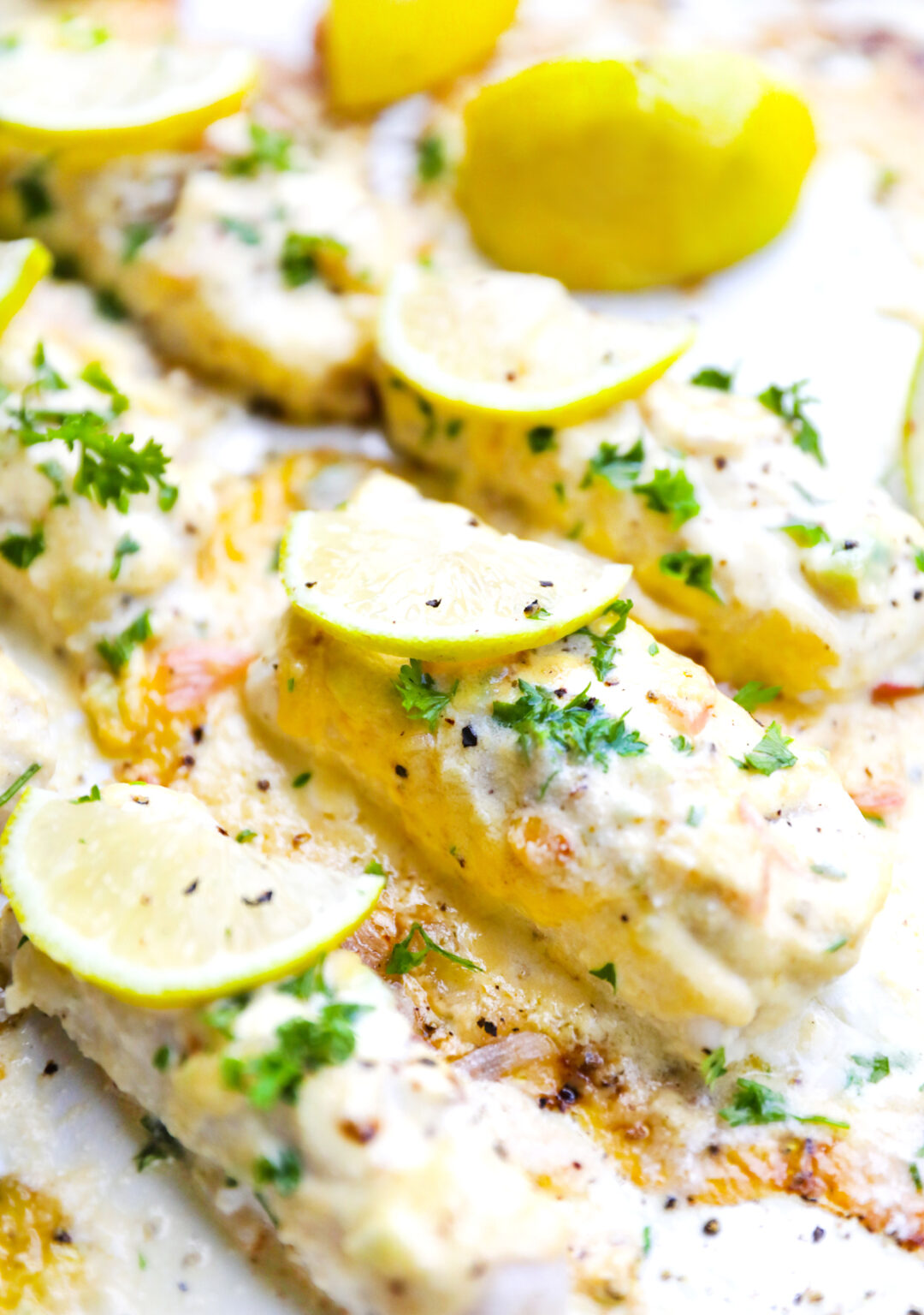Baked Hake with Creamy Lemon Sauce - Just Easy Recipes