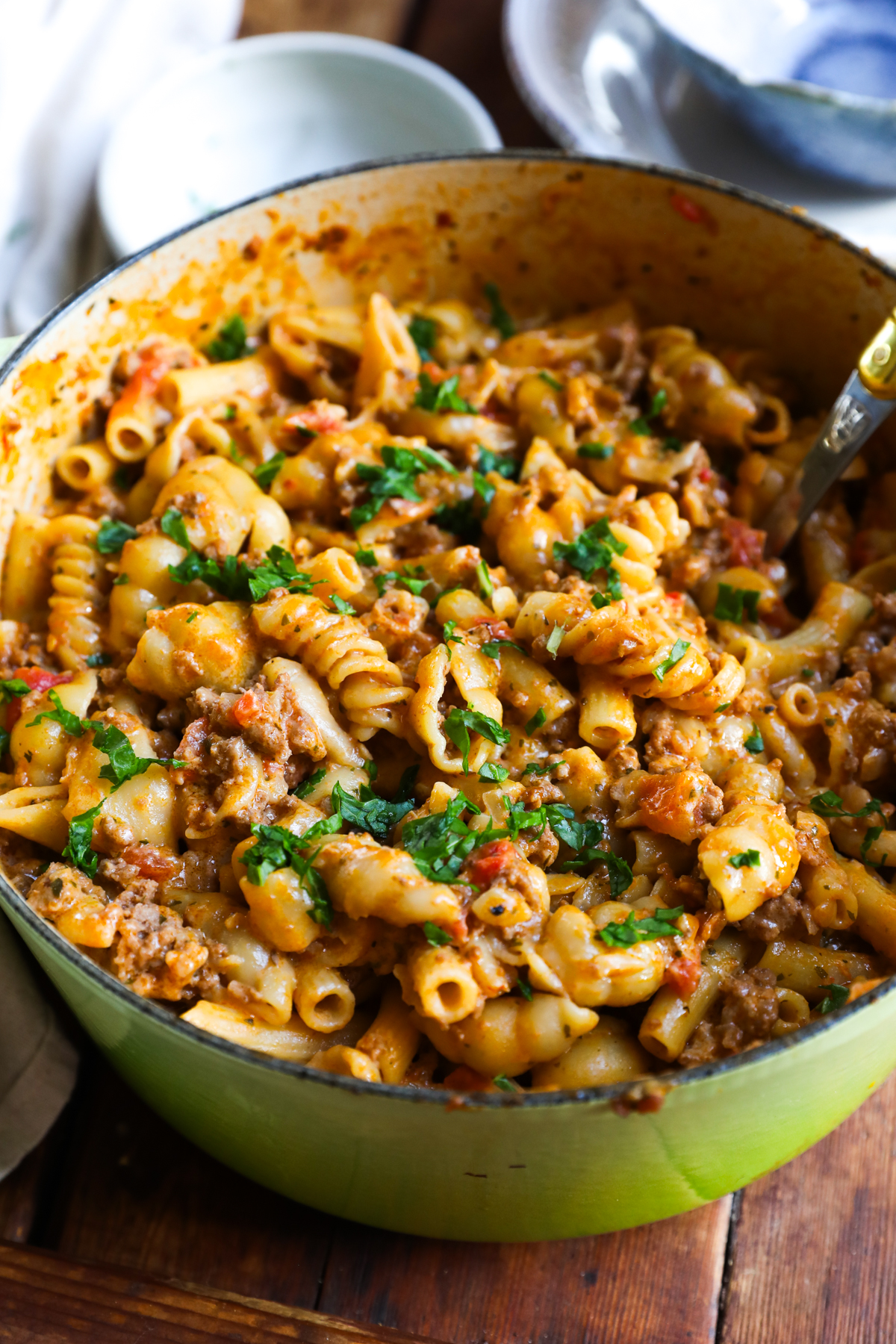 One Pot Creamy Pasta and Mince (with pantry staples) - Just Easy Recipes