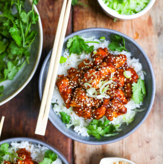 Asian Sesame Chicken with Honey Garlic Sauce - Just Easy Recipes